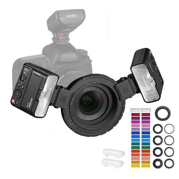 Kit de 2 flashes Macro Twin Flash Godox MF12-K2 recargables – Fotoacces